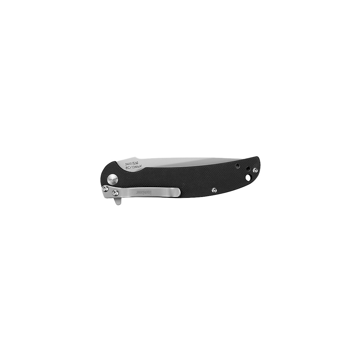 Kershaw Chill Pocketknife, 3.1" 8Cr13MoV Stainless Steel Drop Point Blade, Manual Flipper Opening, Tactical EDC Pocket Knife,Black