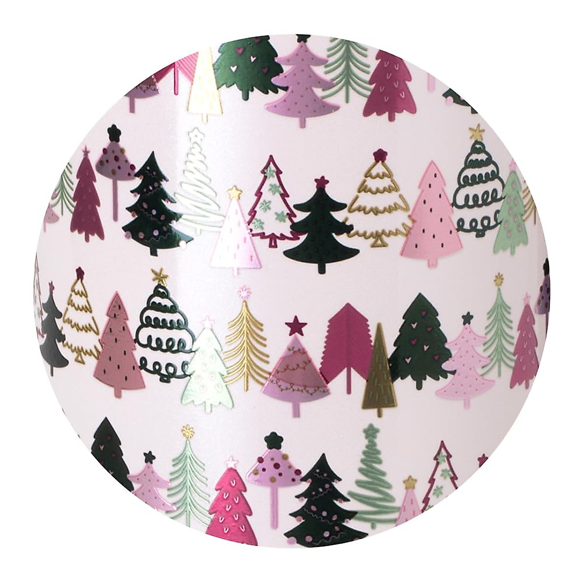 Swig Life 22oz Insulated Tumbler, Travel Coffee Tumbler with Lid, Cup Holder Friendly Travel Coffee Mug, Stainless Steel Thermos (Tinseled Trees)