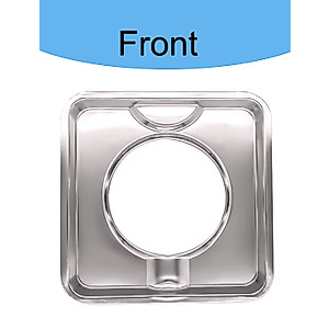 Amazinpure SGP-400 4 Pack Replacement Chrome Square 7.75" x 7.75" Gas Range Drip Pan Replaces 786333 PS11744751 WP786333 AP6011553