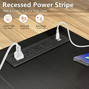 JOINHOM L-Shaped Desk with Drawers - 55 in Reversible Black Office Desk for Home Office, Computer Desk with Storage for Bedroom, L-Shaped Computer Desk with USB Ports and Bookshelf