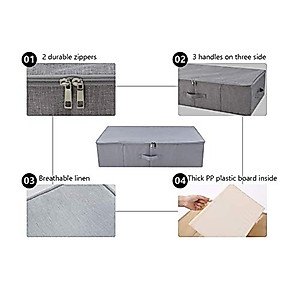 iwill CREATE PRO Underbed Storage Bins, Dark Gray, Pack of 2