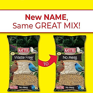 Kaytee Wild Bird (No Mess or Waste Free) Food Seed Blend for Blue Jays, Woodpeckers, Juncos, Cardinals, Grosbeaks, Sparrows, and Finches, 10 Pound, (Packaging May Vary)