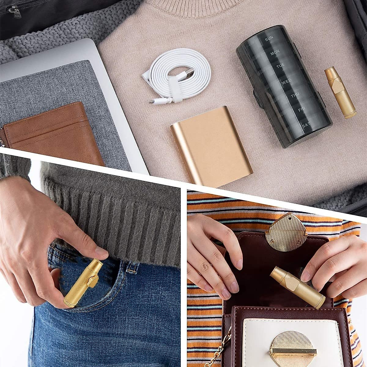 OMO Metal Leak-proof Bottle 2nd Generation Upgrade Version Golden (3 pack)