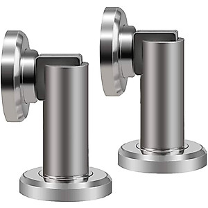 Door Stopper,2 Pack Magnetic Door Stop, Heavy Duty Stainless Steel Door Catch, Holder Your Door, Modern Wall/Ground Mount Door Stopper