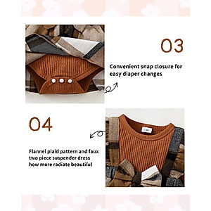 HIGHUZZA Newborn Baby Girl Clothes Infant Outfit Fall Winter Romper Ruffle Long Sleeve Shirt Flower Pant Set Toddler Baby Clothing for Girl 3-6 Month Pink