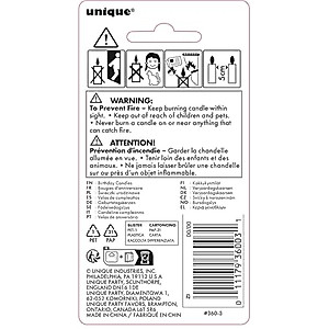 Number "3" White & Red Deluxe Birthday Candle - 2.75" (1 Pc.) - Perfect Finishing Touch for Memorable Celebration