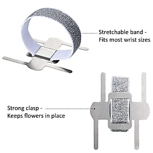 Elastic Wrist Corsage Bands, Elastic Wristlets for Wedding Prom Flowers (72 Pieces)