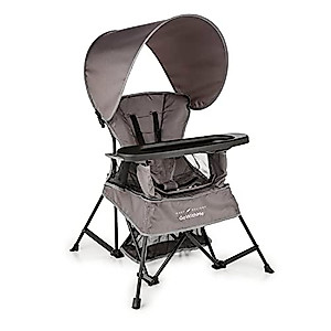 Baby Delight Go with Me Venture Portable Chair | Indoor and Outdoor | Sun Canopy | 3 Child Growth Stages | Grey