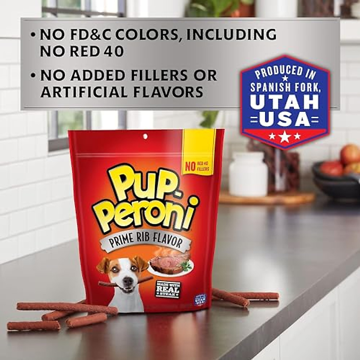 Pup-Peroni Prime Rib Flavor Dog Treats, Made with Real Steak, 22.5 Ounce Bag