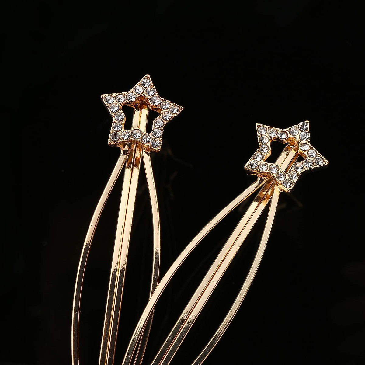 Folansy 20 Pieces Elegant Hair Barrettes Bridal Golden Metal Hair Clip Artificial Pearl Hair Pins and Clear Rhinestone Bobby Pin for Weddings Hair Accessories