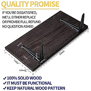 LANARP Wide Floating Shelves,Set of 2,7.8 Inch Deep Wall Shelf for Bedroom,Wall Mounted Large Storage Shelf for Room/Kitchen/Office