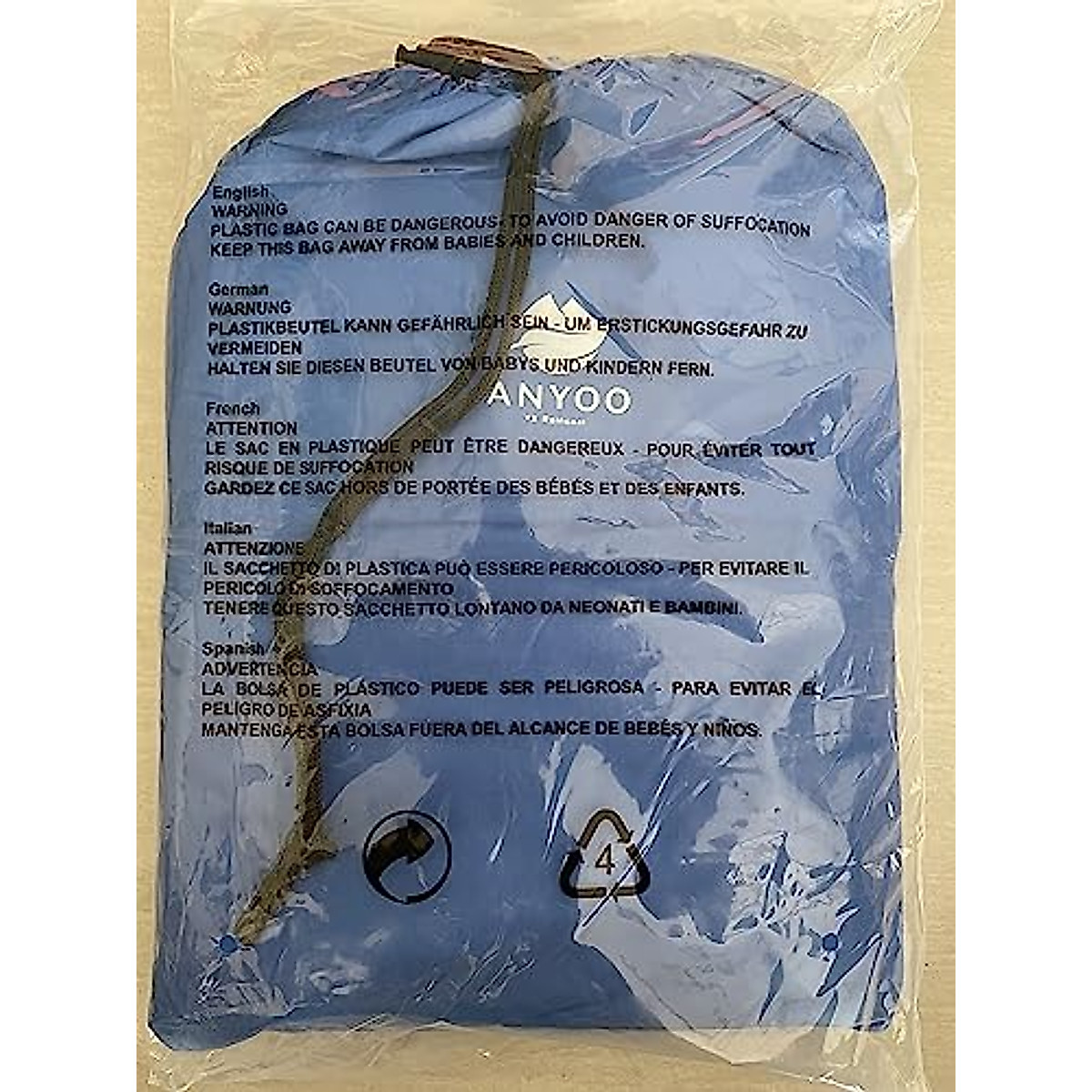 Anyoo Hood Rain Poncho Waterproof Lightweight Raincoat for Men Women Adult with Pocket for Hiking Camping Outdoor Activities