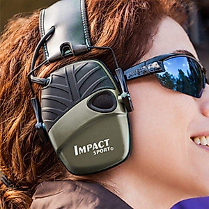 Howard Leight by Honeywell Impact Sport Sound Amplification Electronic Shooting Earmuff, Black