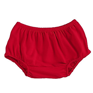 Toddler Baby Girls Boy 1st 2nd Birthday Cake Smash Outfits Cotton Basic Diaper Cover Nappy Bloomers Under Shorts Briefs Panty PP Underwear Swim Dance Panties for Photo Shoot Red