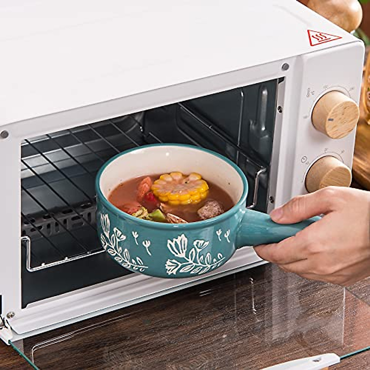 Wisenvoy French Onion Soup Crocks Oven Safe Soup Bowls with Handles Soup Bowls