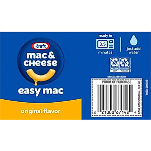 Kraft Easy Mac Original Macaroni & Cheese Microwavable Dinner (6 ct Packets)