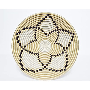 Hand Woven African Basket - Medium, 10 Inches Sisal & Sweetgrass Basket - Woven Bowl - Handmade in Rwanda, RB095