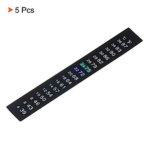 PATIKIL Aquarium Thermometer Sticker, 5Pcs Fish Tank Thermometer Stick On Betta Fish Tank Digital Water Temperature Strips Adhesive for Terrarium Tank Brewing Wine, 4-36℃