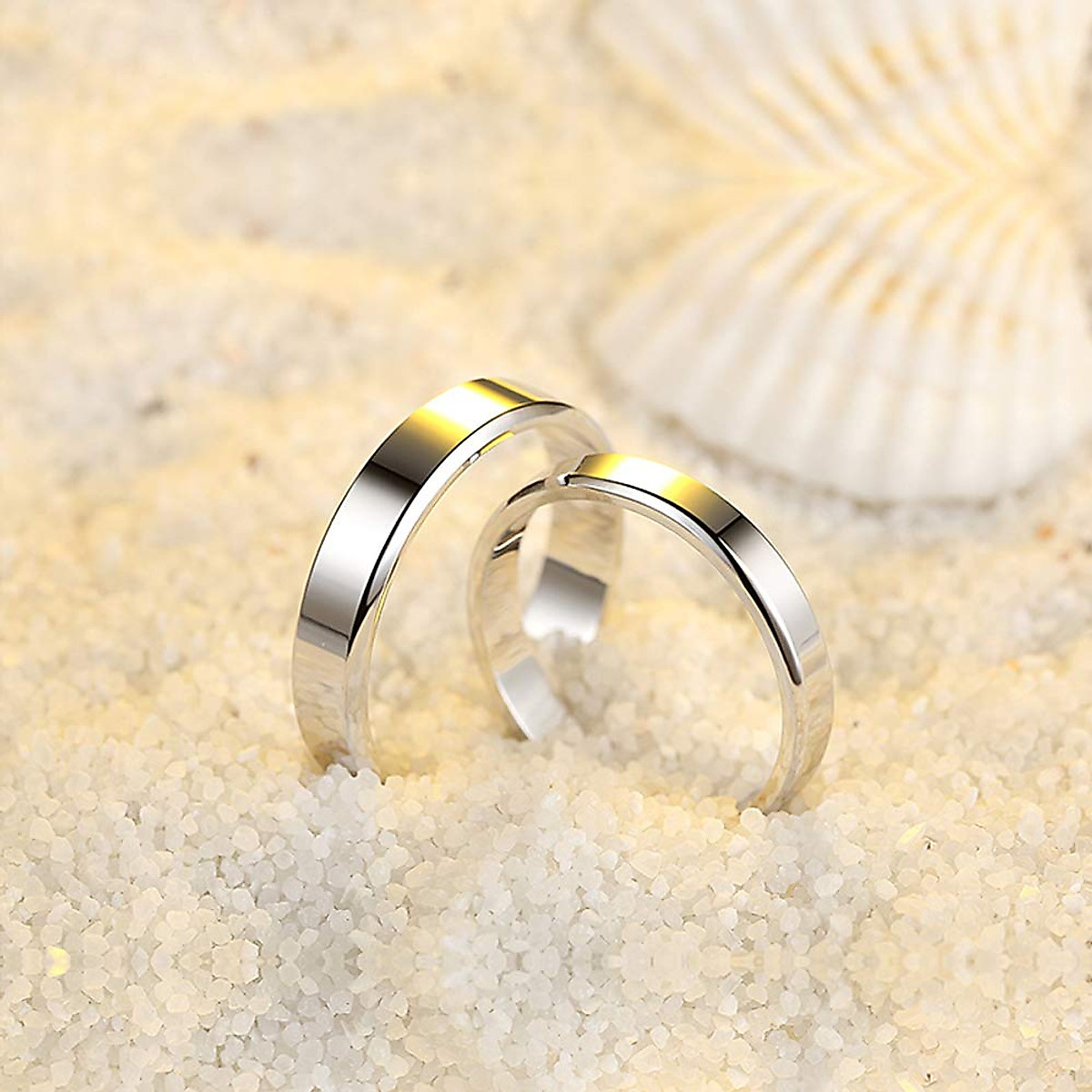 Dankadi Men & Women Fashion 925 Sterling Silver Ring Smooth Plain Dome Comfort Solid Silver Ring Wedding Engagement 3.5 mm Ring 12# (classic style, 12)