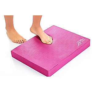 Go Go Active Balance Pad (Thick) - Exercising Training Mat for Therapy, Yoga, Pilates, Crossfit and Fitness - Non-Skid Bottom, Ecofriendly, Double-Sided - Home or Gym Use - XL 19x15'' (Hot Pink)
