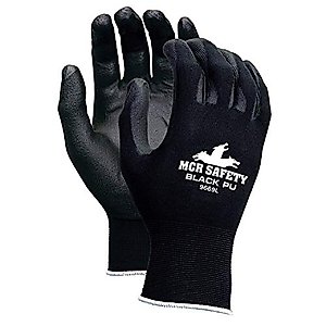 MEMPHIS GLOVE 9669L BLACK NYLON BLACK PU 13GA