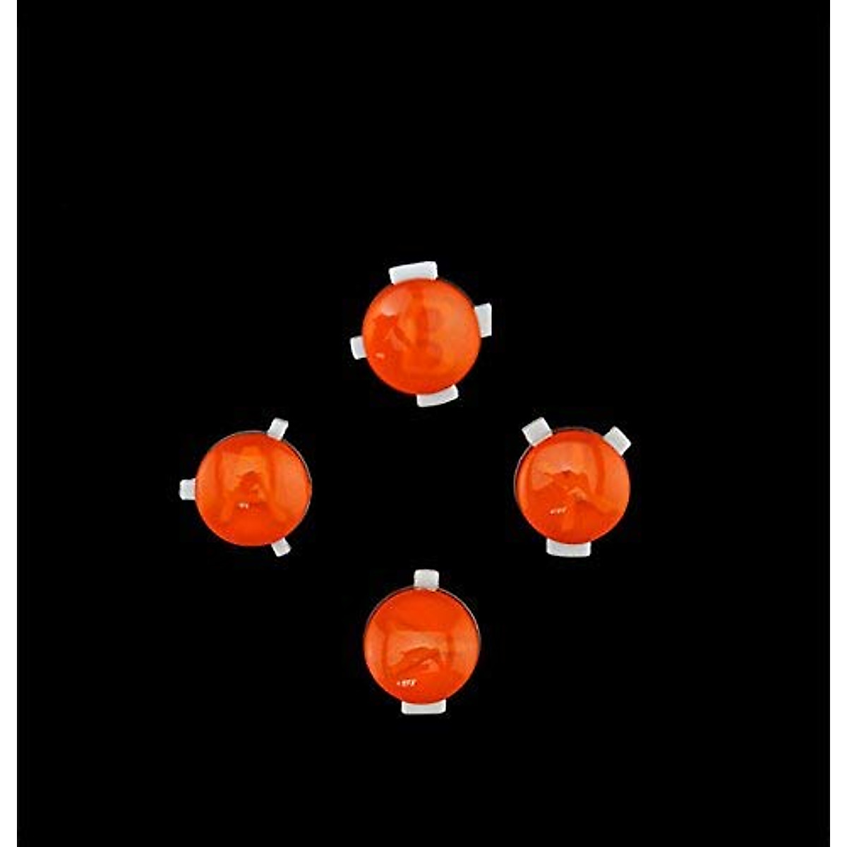 ABXY A B X Y Buttons Buttons Set Multi Colors with Letters Mod Kit for Xbox One S Slim Elite Controller (Orange)