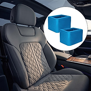 NTNEV 2PCS Seat Belt Buckle Holder, Silicone Seat Belt Buckle Booster, Keep the Seat Belt Buckle Upright and Stable, Raises Seat Belt Buckle for Easy Access, Car Accessories (Blue)