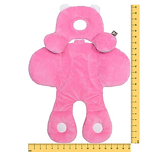 BENBAT Total Body Baby Support Pillow - Stroller Or Car Seat Baby Body Support Pillow - Baby Head Support Pillow and Body Support for Babies - Newborn Gifts and Gifts for Baby Shower (Pink)