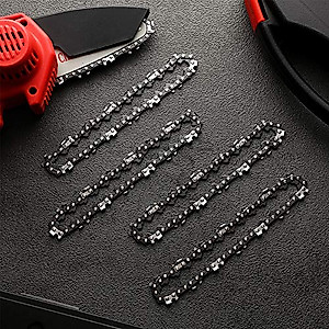 Mini Chainsaw Chain Replacement Portable for Cordless Electric Chainsaw Blade 24 V Chainsaw Pruning Shears for Wood Branch Cutting (4 Pieces,4 Inches)