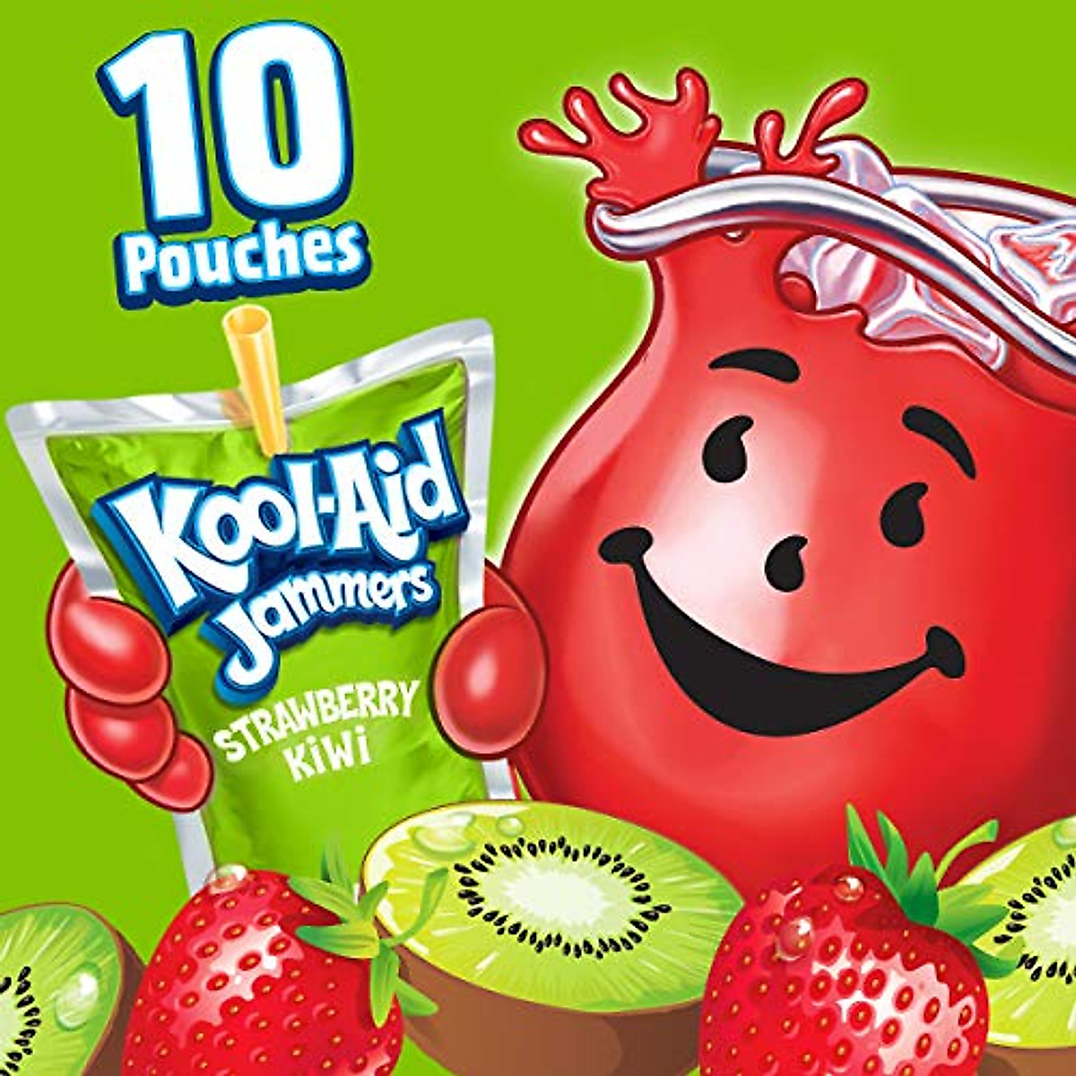 Kool-Aid Jammers Strawberry Kiwi Flavored Juice Drink (40 Pouches, 4 Boxes of 10)