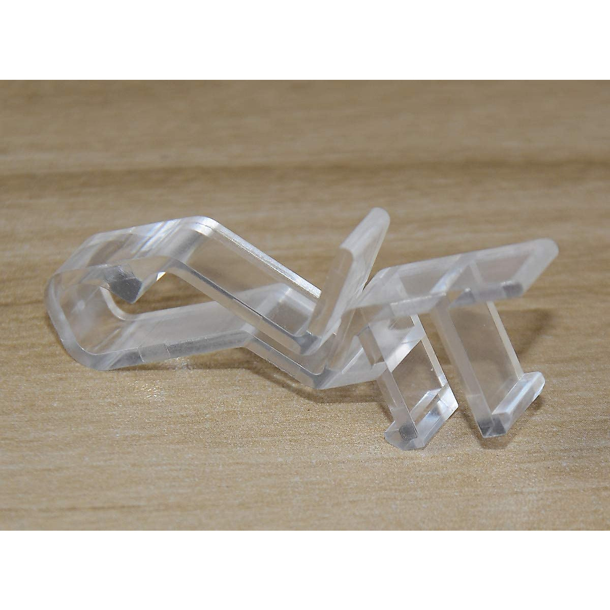 Hidden Channel Valance Clips 1-7/8inch 10pcs Clear Color for Faux and Real Wood Window Blinds Retainer Holder Clip for The Valance with a Groove in The Back