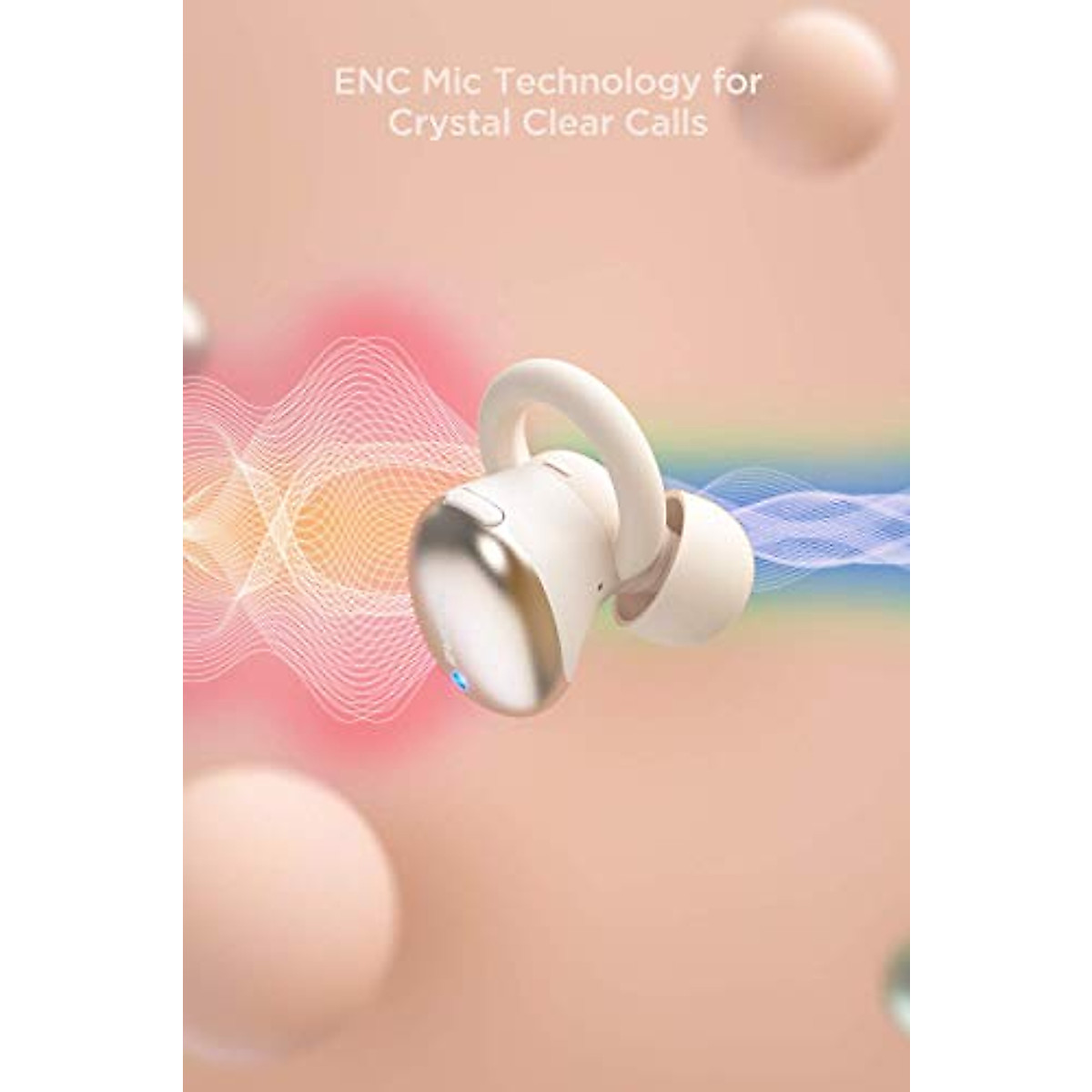 1MORE Stylish True Wireless in-Ear Headphones - Bluetooth - 6.5 Hours of Battery - 15-Minute Quick Charge for 3 Hours of Use – Portable Charging Headphone Case Included - Gold (Renewed)