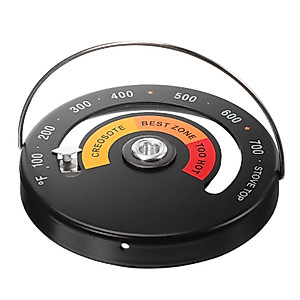 Frienda Wood Stove Thermometer Magnetic, Oven Temperature Meter Stove for Wood Burning Stoves Top, Avoiding Gas Stoves Pellet Stoves Chimney Pipe Damaged by Overheat(1 Piece)