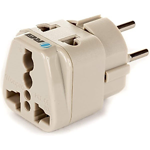 OREI USA to Israel, Gaza, Palestine & More (Type H) Travel Adapter Plug - 2 in 1 - CE Certified - RoHS Compliant - 2 Pack - White Color (DB-14-2PK)