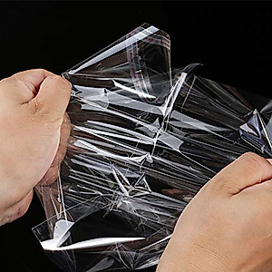 LISM 1000 Pack 3" x 5" Thick 1.6Mil Clear Resealable Cello Self Adhesive Seal Plastic Poly Bags Durable Self-Sealing Packaging Cookie Candy Jewelry Card Gifts Heavy Duty Cellophane Bags