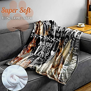 InnoBeta German Shepherd Themed Throws for Dog Moms, Dog Lovers, Dog Owners, Birthday Gifts for German Shepherd Lovers, Best Friend, Coworkers, Sisters (50"x 65") - Black