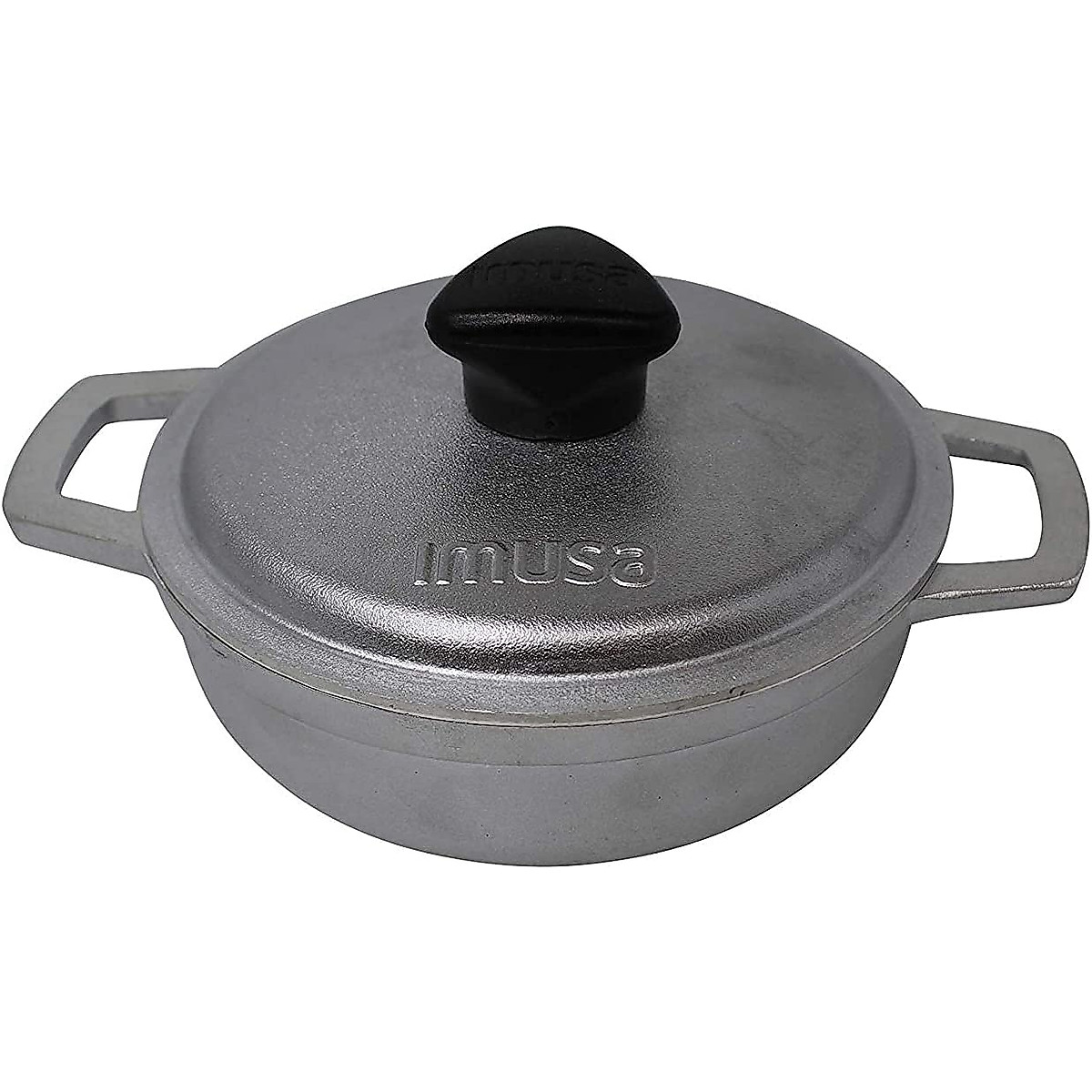 IMUSA USA (12 PACK) 0.7Qt Traditional Colombian Mini Caldero (Dutch Oven) for Cooking and Serving, 0.7 Quart, Silver (GAU-80560KIT)