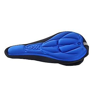 KICHOUSE 3D Ergonomic Blue Memory Saddle Seat Cover Cushion Pad for Mountain Bikes Comfortable Cycling Seat Cover for Enhanced Riding Experience