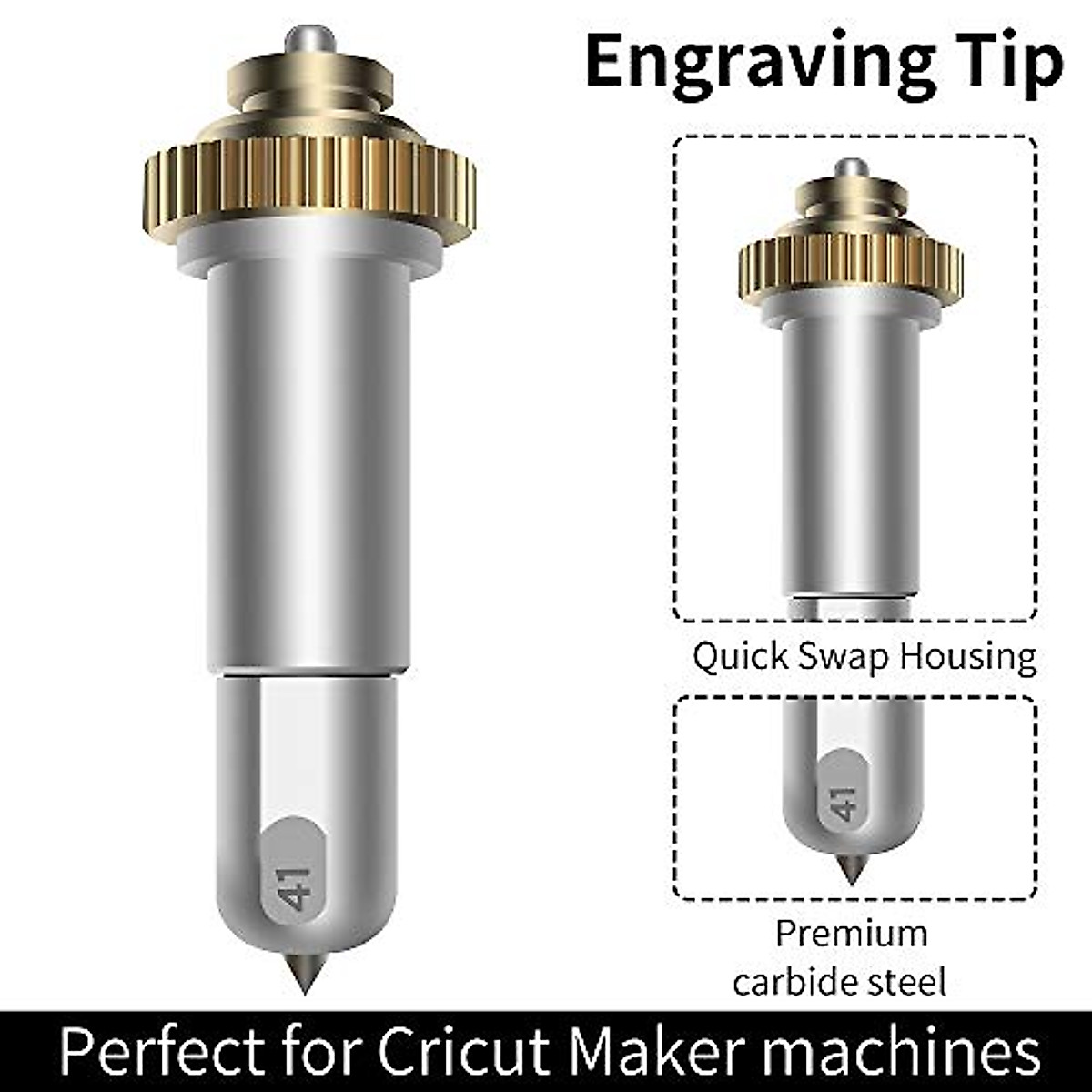 NestOne Engraving Tip and Housing | Perfect Tool for Cricut Maker | Bundle Accessories for Engraving Projects