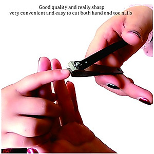 3Pcs Nail Clippers Set, Stainless Steel Fingernail and Toenail Clipper Cutters, Professional Nail Clippers Cutter for Men,Women,Kids. Slanted Tip Tweezers, Eyebrow Scissors, Nail Cutter