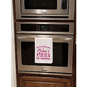 Honey Dew Gifts, The Best Things Made in Nana’s Kitchen are Memories, Flour Sack Towels, Kitchen Dish Towels, Grandma Towel, Granny Gifts, Nana Gifts for Christmas, 27 x 27 Inch, Made in USA