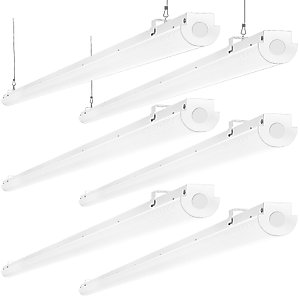 ANTLUX 8FT LED Shop Lights 110W Strip Lights [6-lamp T8 Fluorescent Equiv.], 12000LM, 5000K, Compact Commercial 8 Foot Light Fixtures for Warehouse, Garage, Energy Saving up to 4000W/5 Years, 6 Pack
