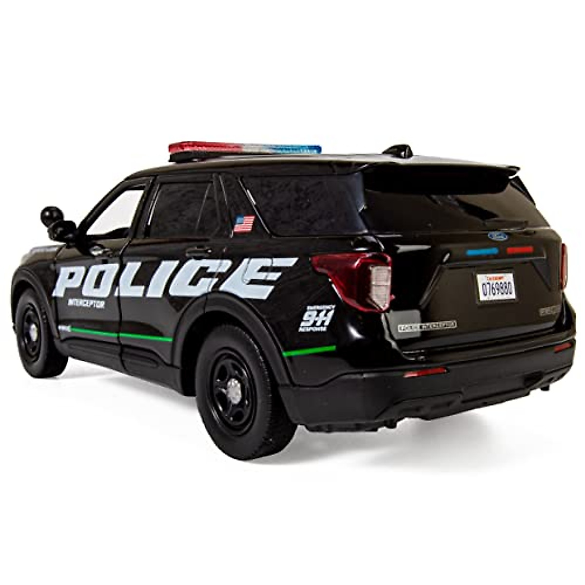 All Star Toys 2022 Ford Explorer Police Interceptor Utility Promo 1:24 Diecast Model Car Exclusive Motormax 76992