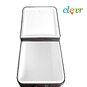 80 Quart Qt Rolling Cooler Ice Chest Cart for Outdoor Patio Deck Party, Dark Brown Wicker Faux Rattan Tub Trolley, Portable Backyard Party Drink Beverage Bar, Wheels with Shelf & Bottle Opener