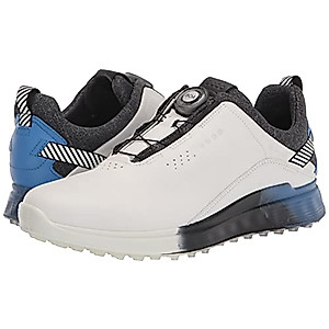 ECCO Men's S-Three BOA Gore-TEX Waterproof Hybrid Golf Shoe, White/Regatta, 12-12.5