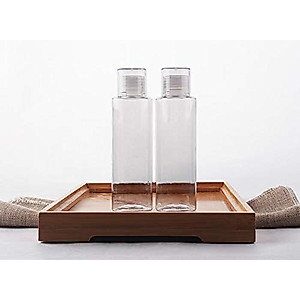 5 oz Clear Plastic Empty Bottles Travel Bottle Container with Flip Cap BPA -free Sample Tube Jars for Cosmetic Bath Shower Gel Lotion Liquid Shampoo - Set of 4