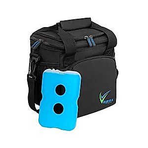 Vapos Roomy Insulated Lunch Bag for Men and Women with Space for More Meals and Snacks. Easy to Clean. Keeps Food Fresh for 8h. Functional Lunch Box for Adults with More Pockets for daily essentials.