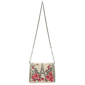 Mary Frances Bonjour Crossbody Clutch Paris Handbag, Multi