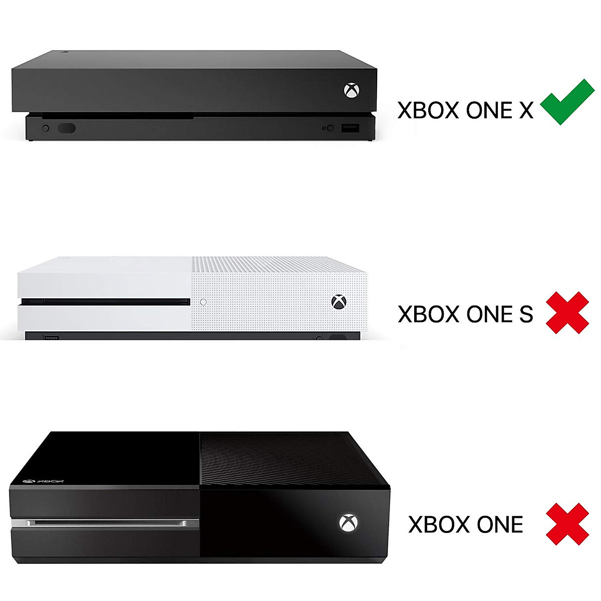 TNP Vertical Stand for Xbox One X, Console Dock Mount Cradle Holder, Protective Steady Base with 6 Non-Slip Feet, Space Saving Accessory for Microsoft Xbox One X Model Gaming Console