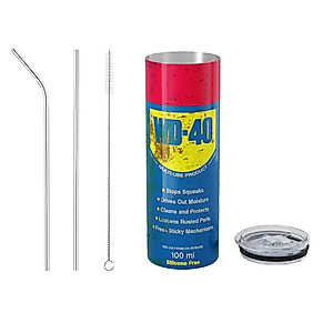 WD40 Dirty Pattern Thermos Cup,Funny Oil Fuel Filter Dirty Pattern 20oz Cup,Insulated Stainless Steel Tumbler With Lid WD40 2